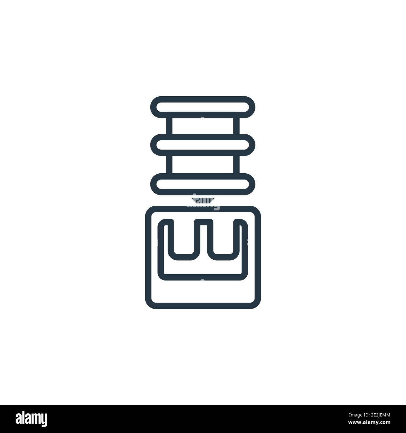 Water machine outline vector icon. Thin line black water machine icon ...