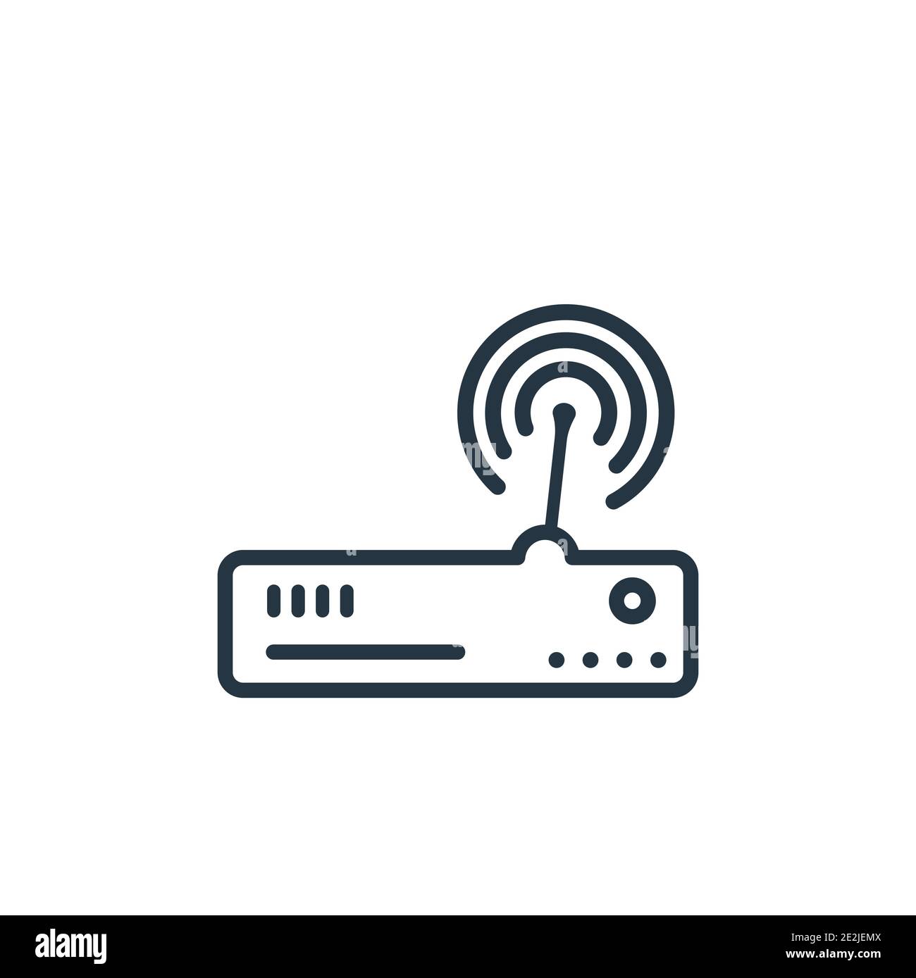 Modem outline vector icon. Thin line black modem icon, flat vector ...
