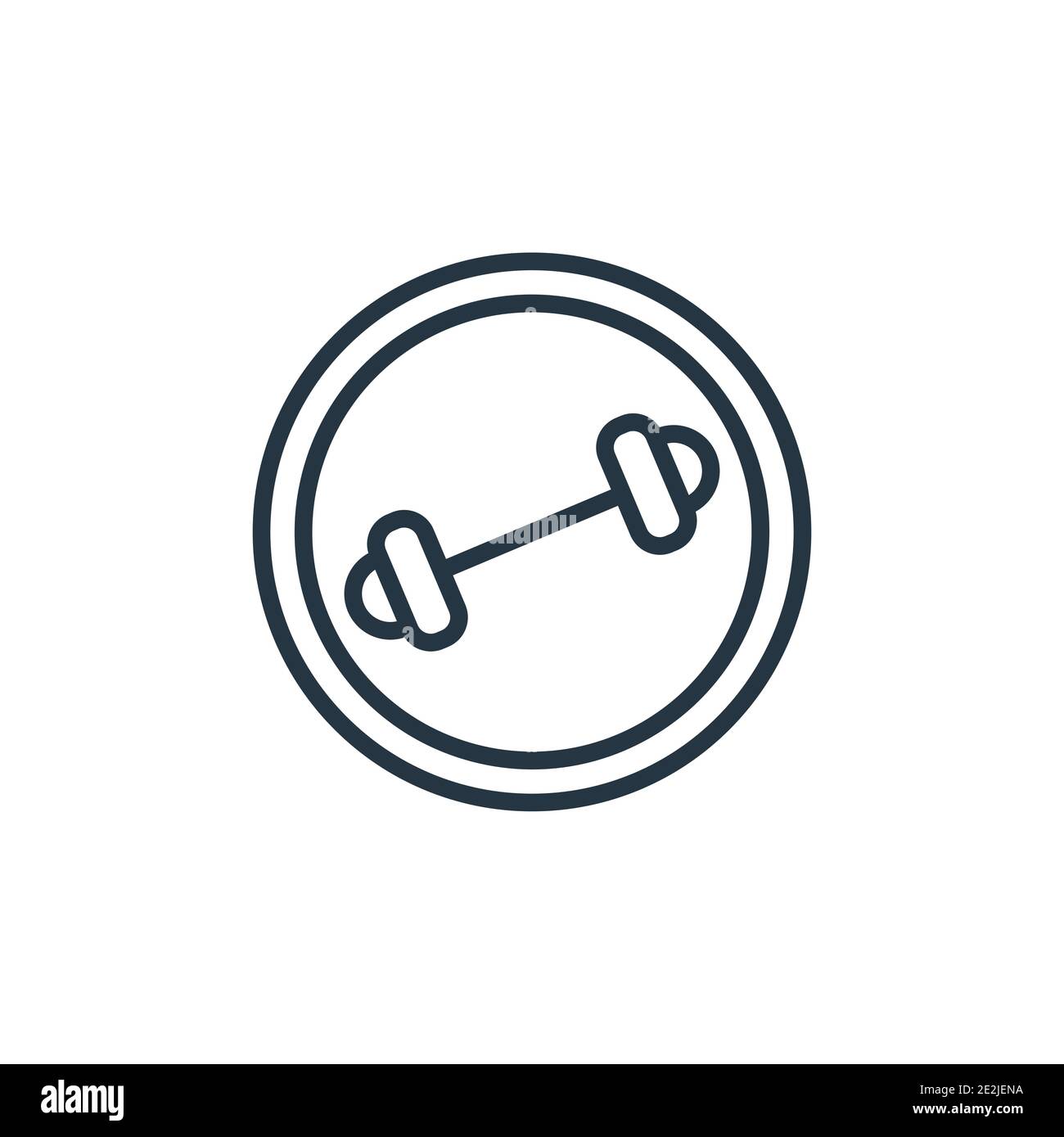 Weight bar outline vector icon. Thin line black weight bar icon, flat ...