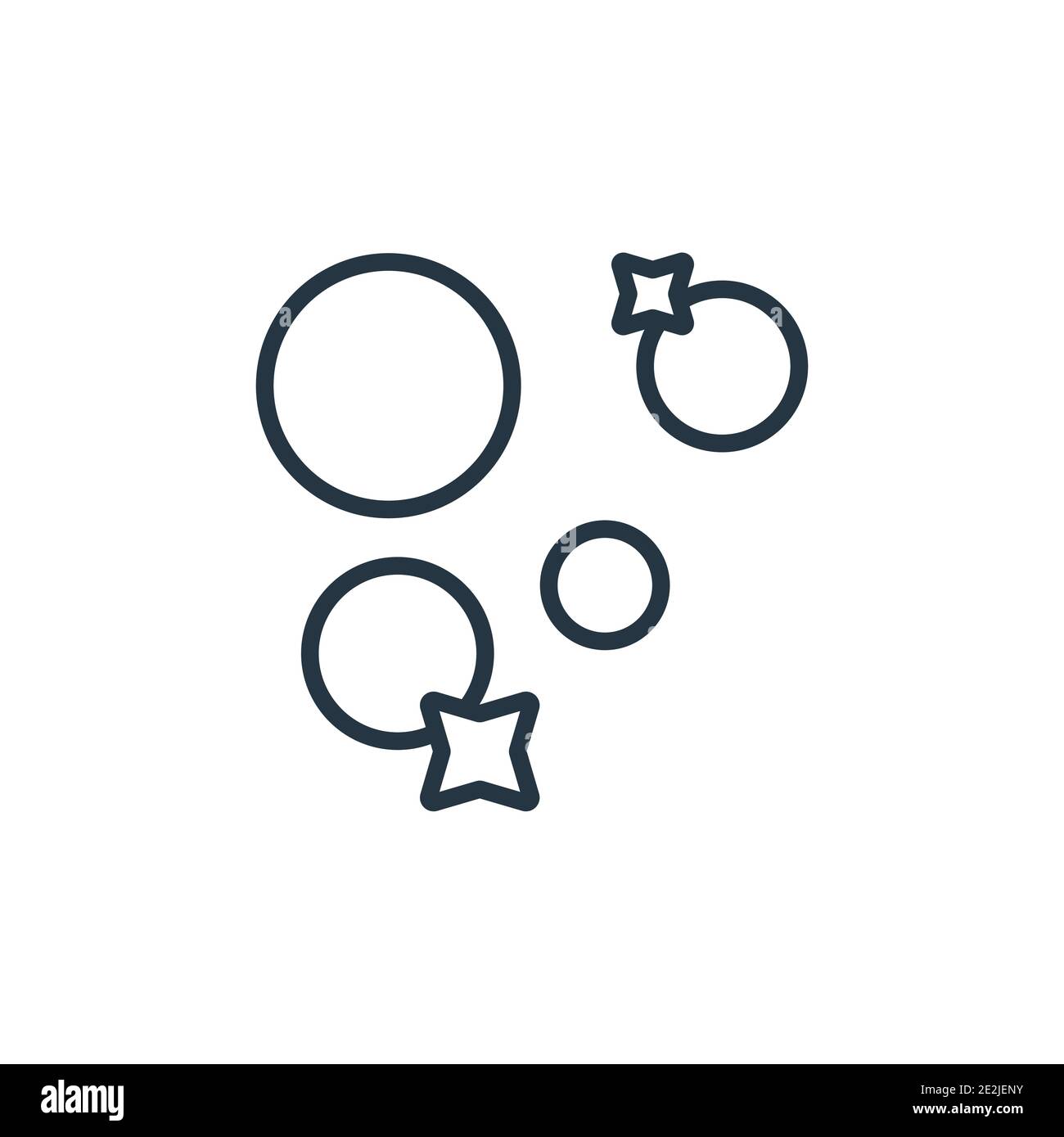 Bubbles outline vector icon. Thin line black bubbles icon, flat vector ...