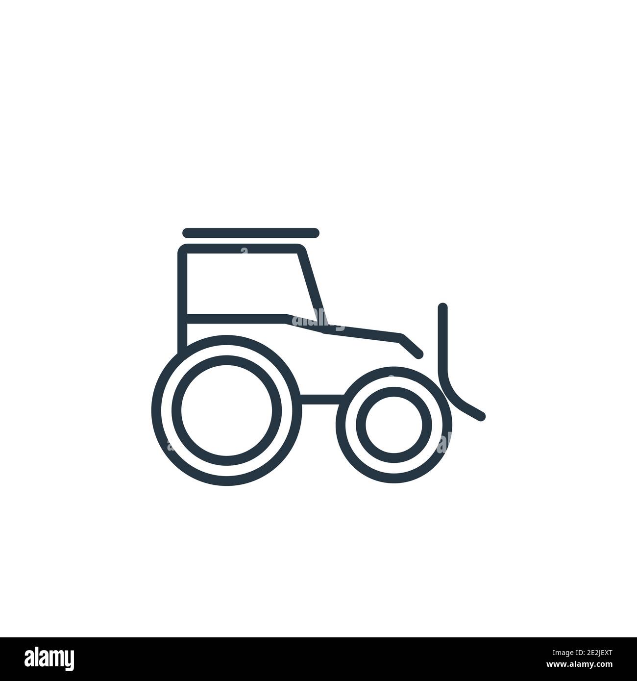 Skid loader outline vector icon. Thin line black skid loader icon, flat ...
