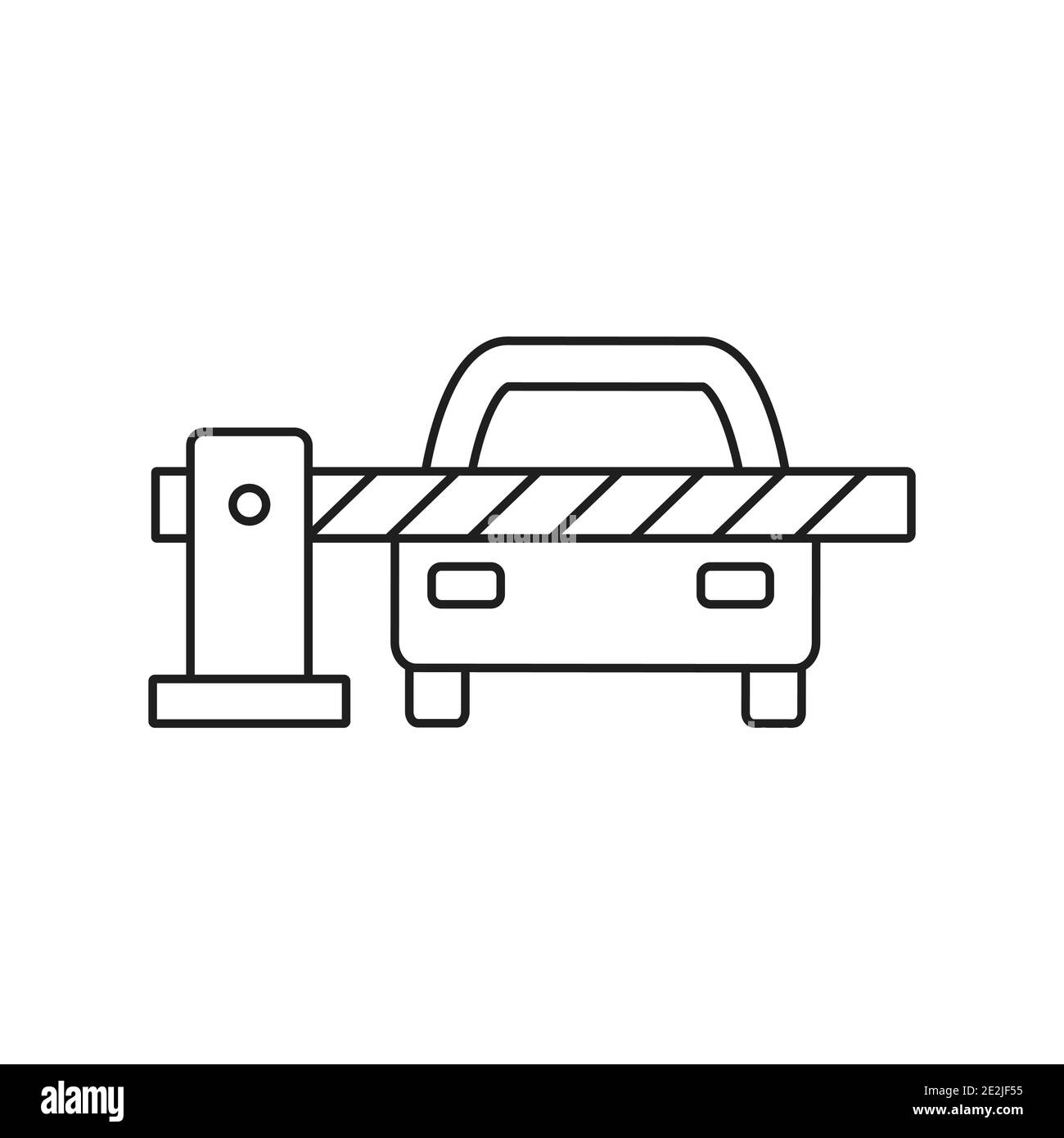 Car and parking security barrier gate outline vector icon Stock Vector ...