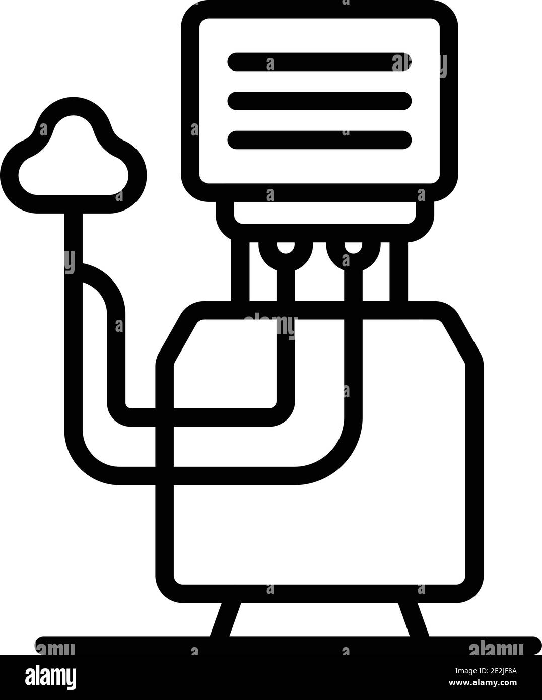 Hospital ventilator medical machine icon. Outline hospital ventilator ...