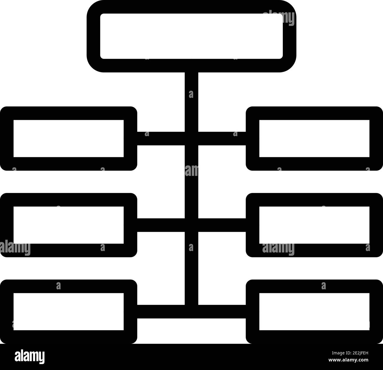 Organizational chart people icon organizational Black and White Stock ...