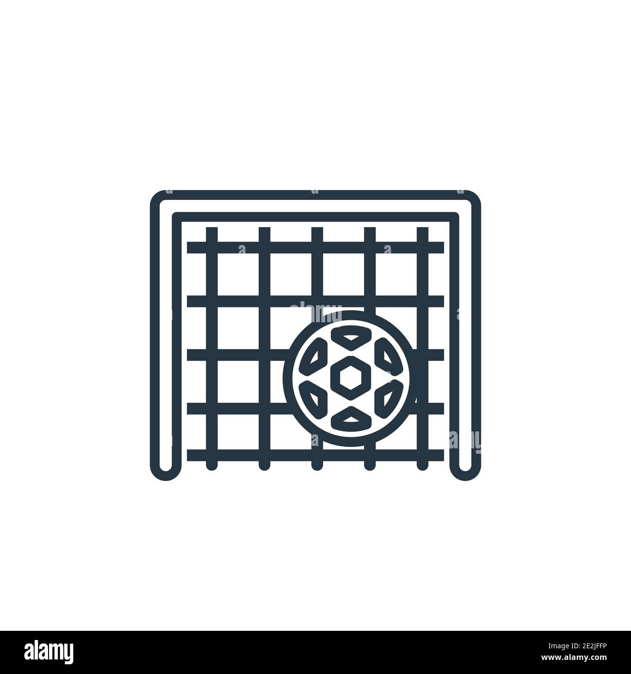 Goal outline vector icon. Thin line black goal icon, flat vector simple ...