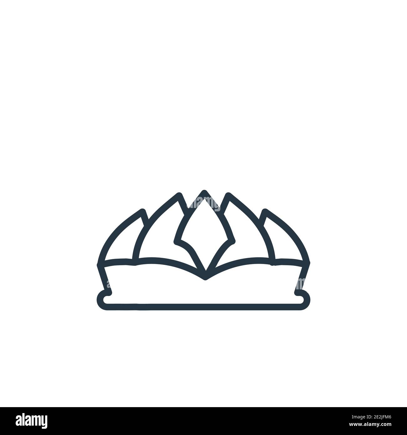 Lotus temple outline vector icon. Thin line black lotus temple icon ...