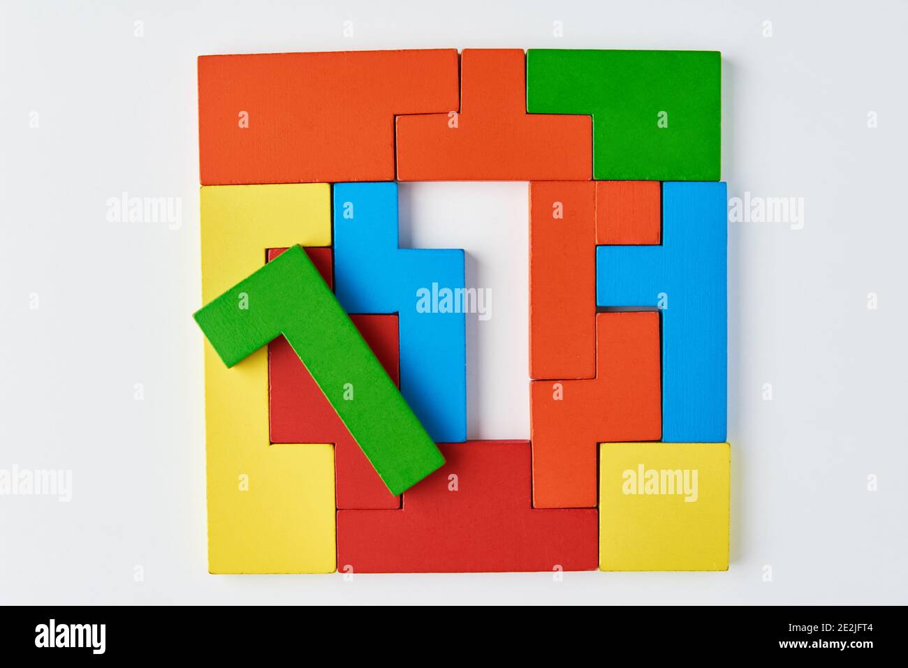 Logical thinking and finishing task concept. Different shapes colorful ...