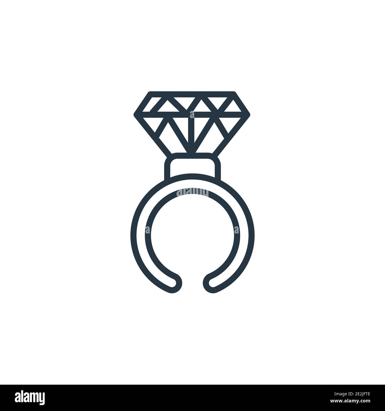 Ring pop outline vector icon. Thin line black ring pop icon, flat ...