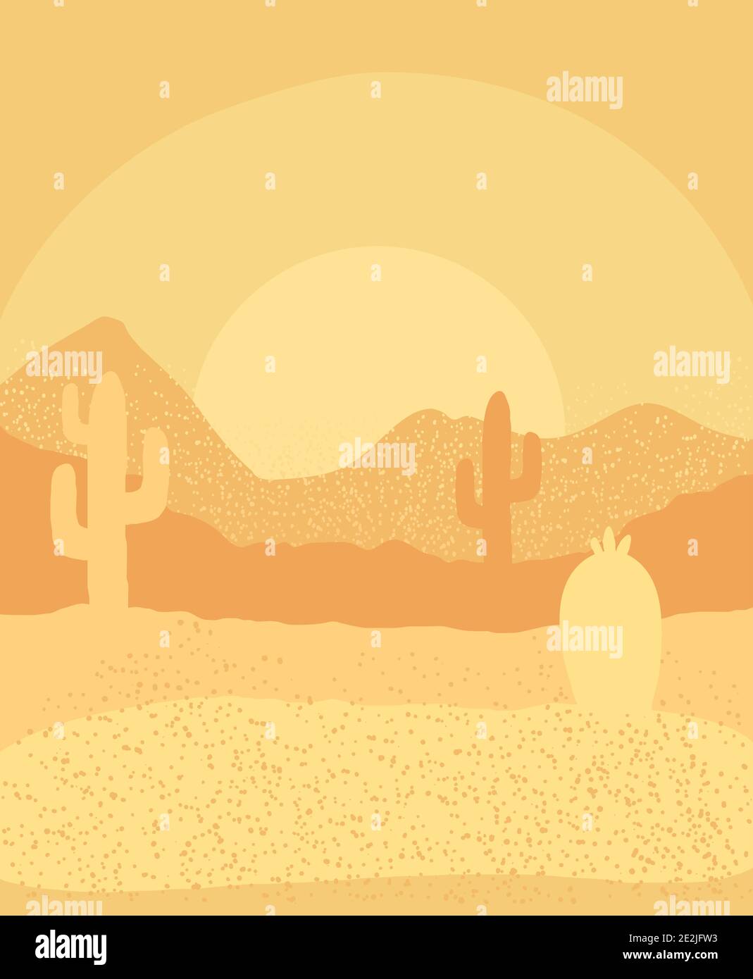 dry desert abstract landscape sunset scene Stock Vector Image & Art - Alamy