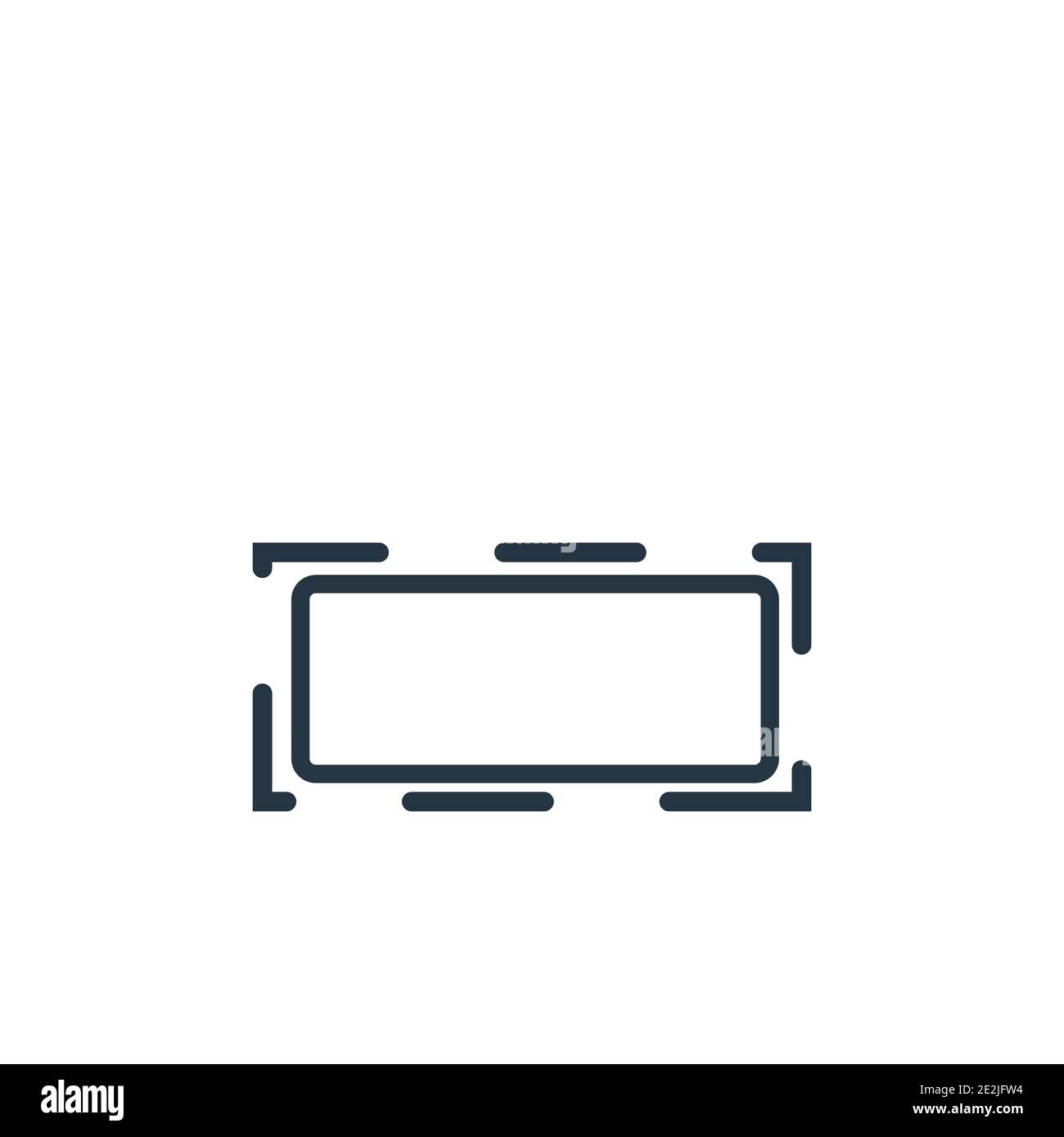 Rectangle outline vector icon. Thin line black rectangle icon, flat ...