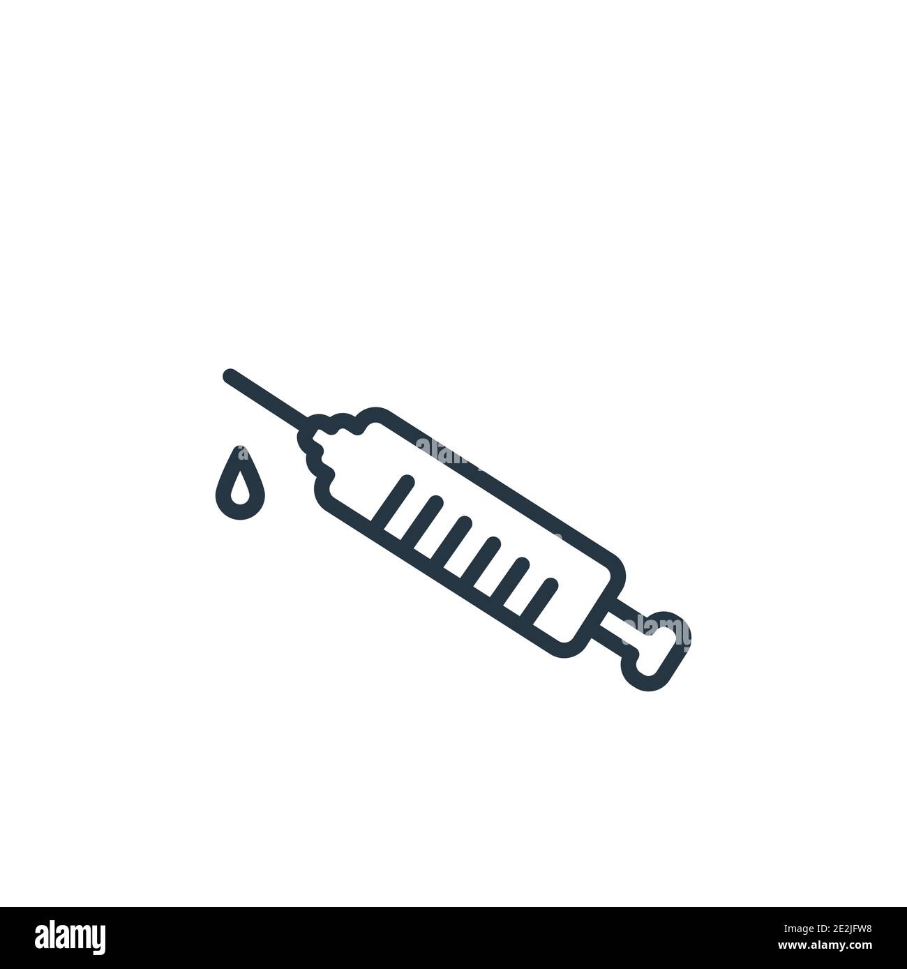 Injection outline vector icon. Thin line black injection icon, flat ...