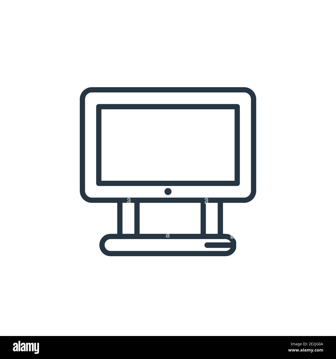 Laptop screen outline vector icon. Thin line black laptop screen icon ...