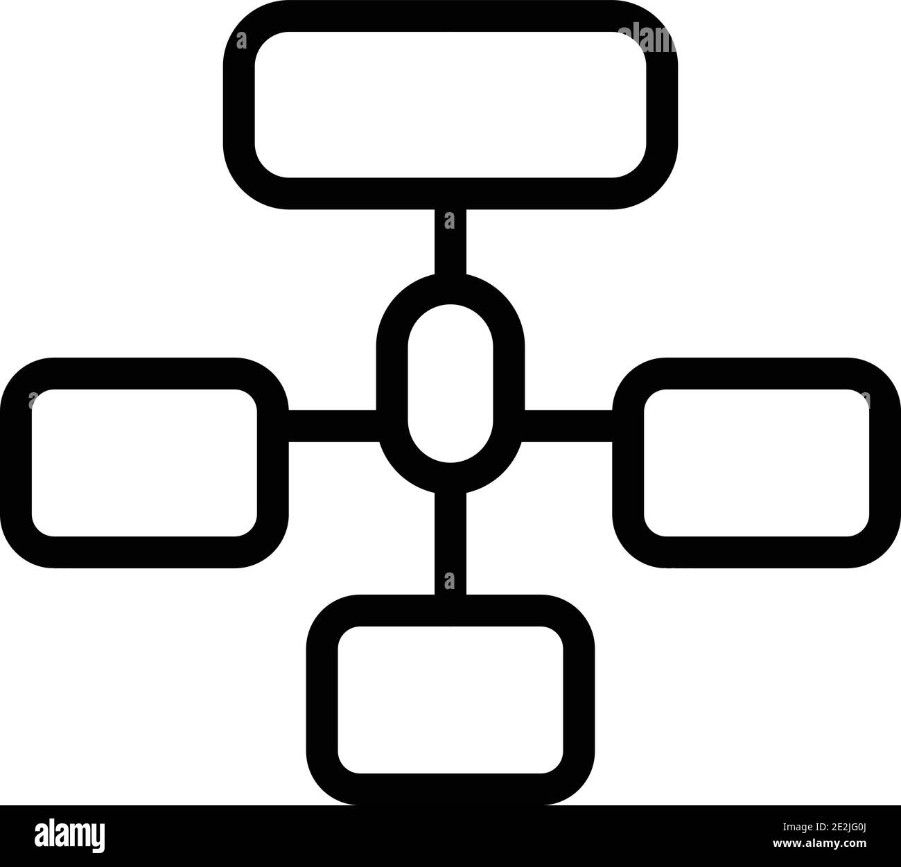 Hierarchy network icon. Outline hierarchy network vector icon for web ...