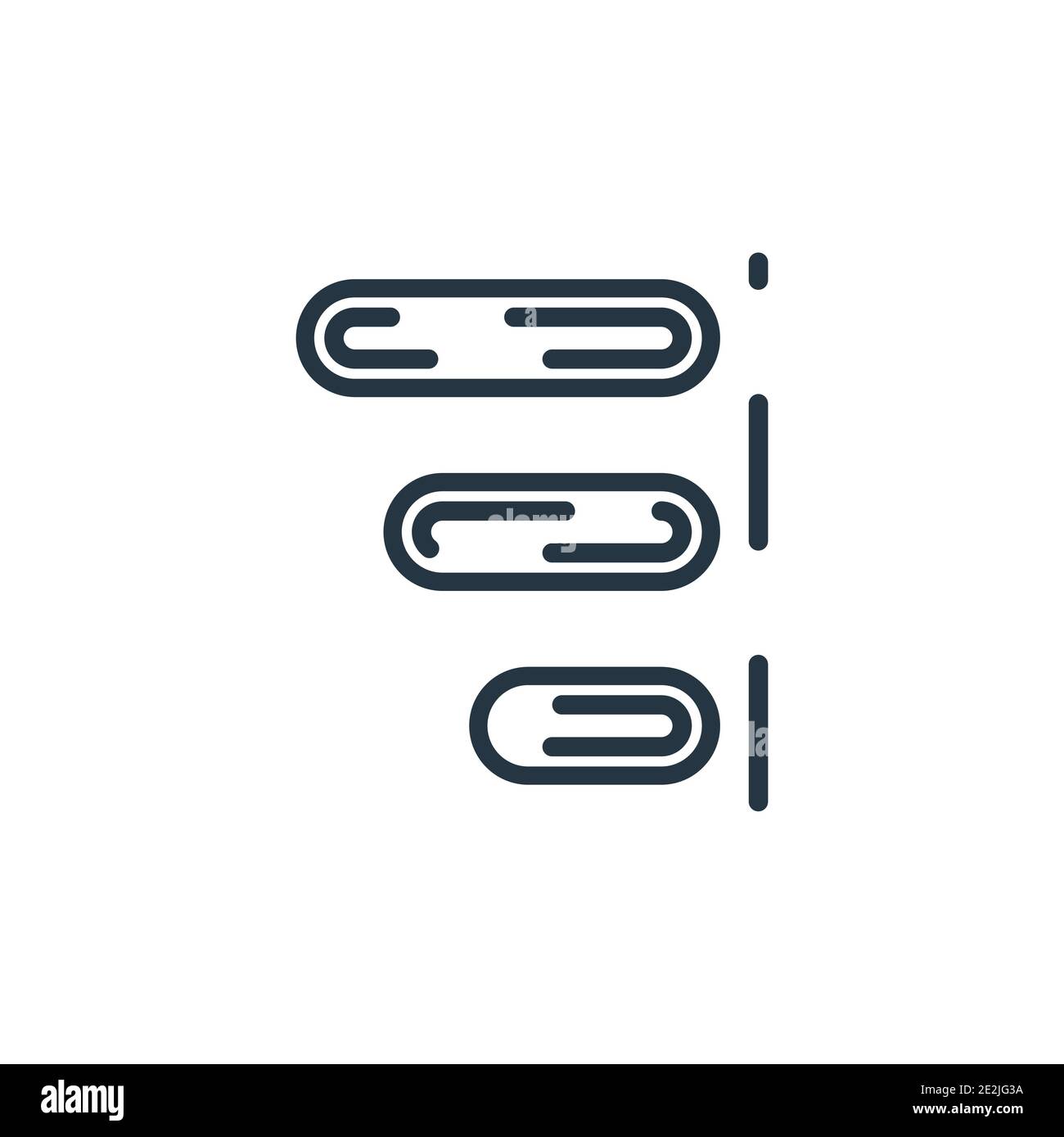 Right alignment outline vector icon. Thin line black right alignment icon, flat vector simple ...