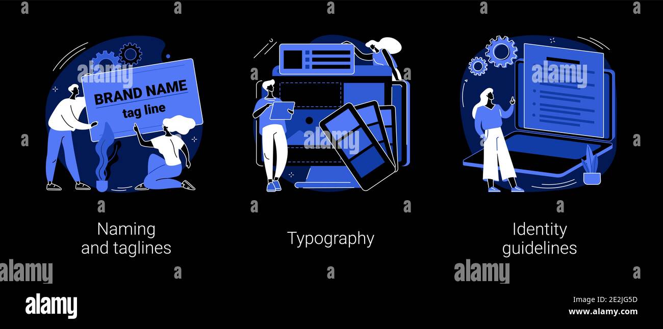 Brand identity abstract concept vector illustrations Stock Vector Image ...
