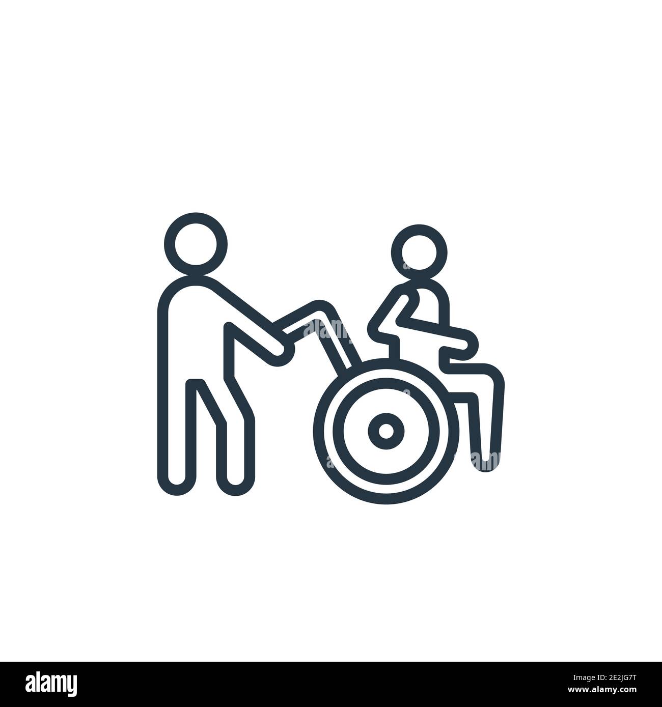 Helping outline vector icon. Thin line black helping icon, flat vector ...