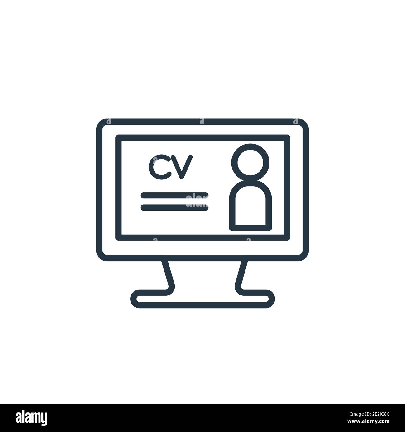 Hr software outline vector icon. Thin line black hr software icon, flat ...
