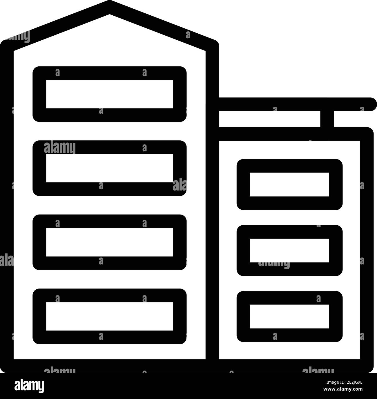 City buildings icon. Outline city buildings vector icon for web design ...