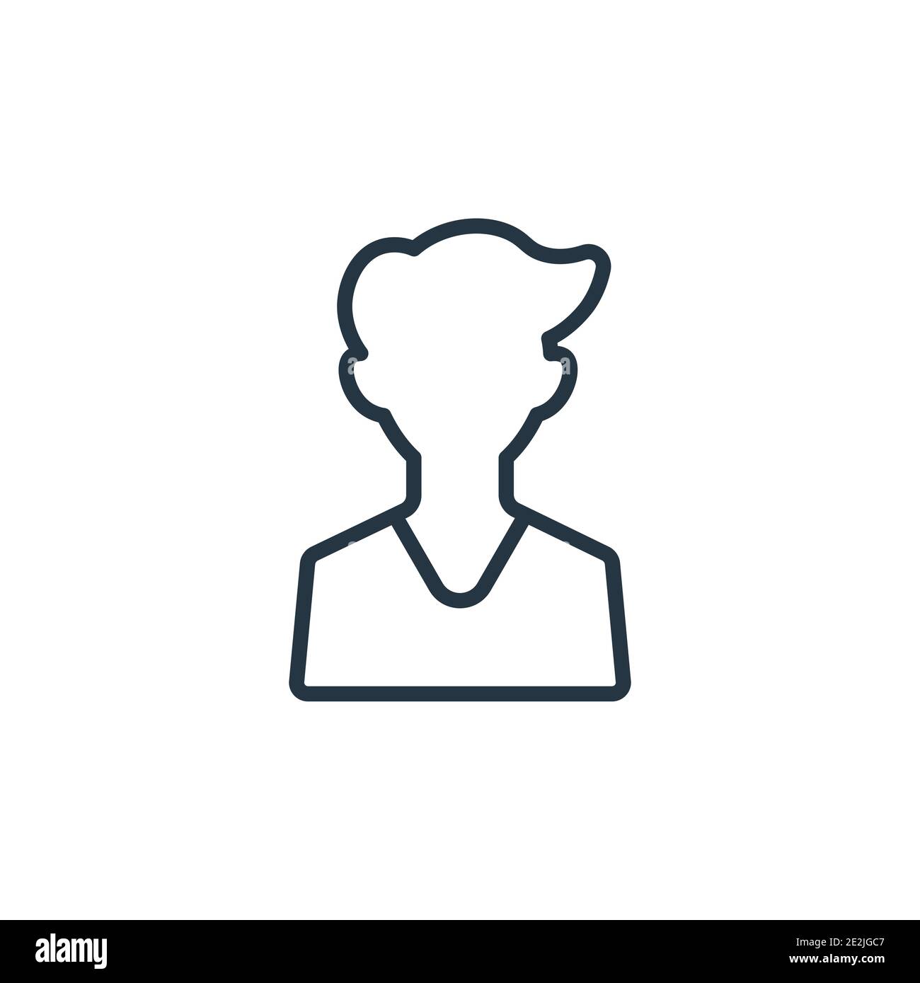 Teenager outline vector icon. Thin line black teenager icon, flat ...