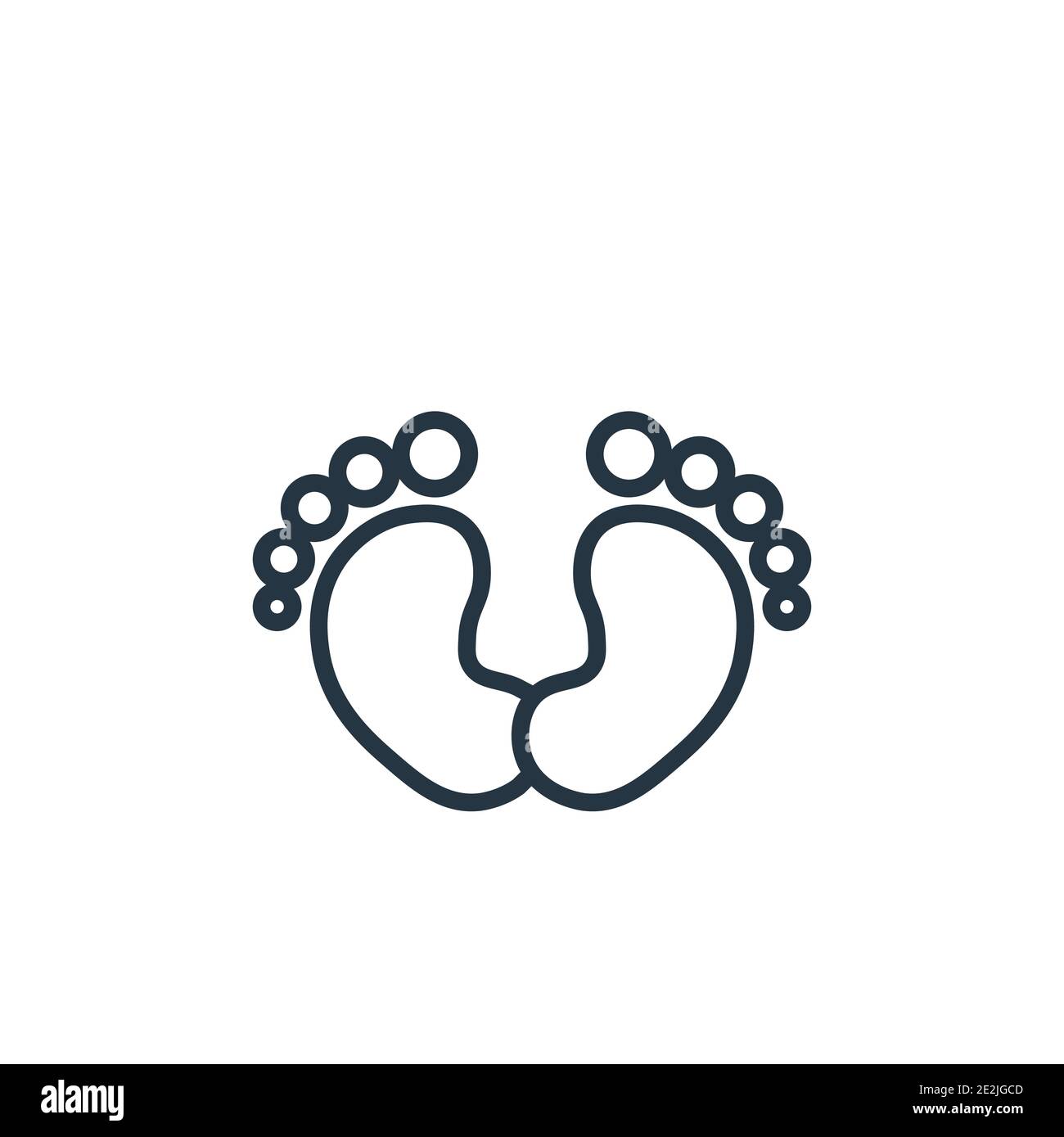 Simple Baby Feet Drawing