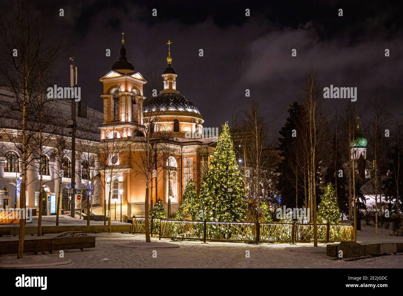 Moscow, Russia - February 04, 2020: The Church of Barbara the Great ...
