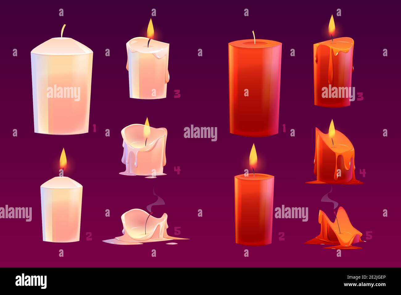 Cartoon wax candle hi-res stock photography and images - Alamy