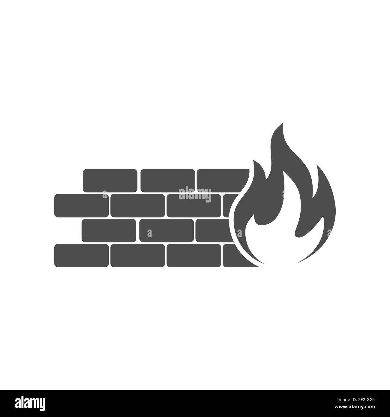 Firewall Icon. Vector icon isolated on a white background. Flat style ...
