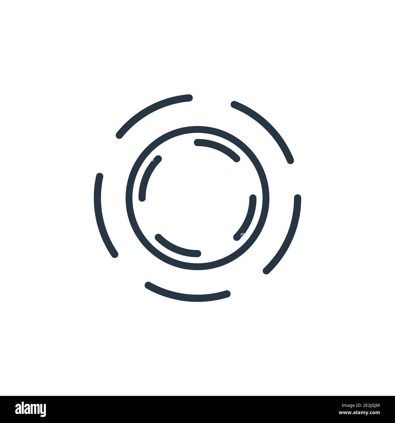 Circular outline vector icon. Thin line black circular icon, flat ...