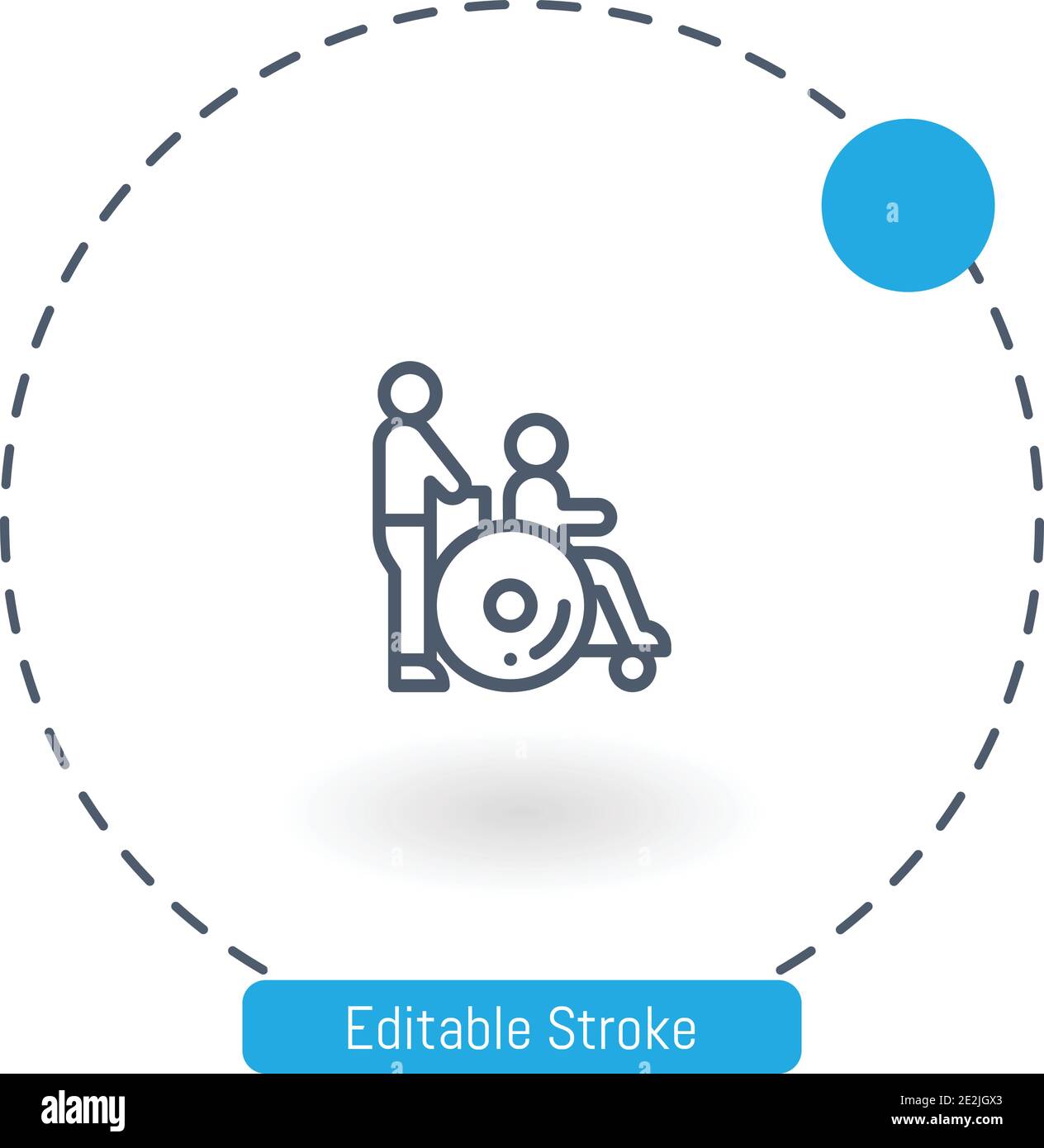 handicap vector icon editable stroke outline icons for web and mobile ...