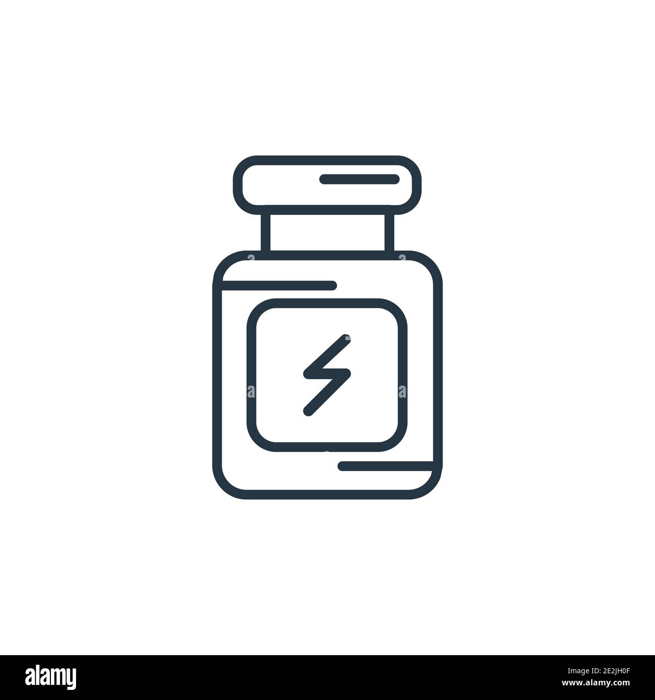 Protein container outline vector icon. Thin line black protein ...