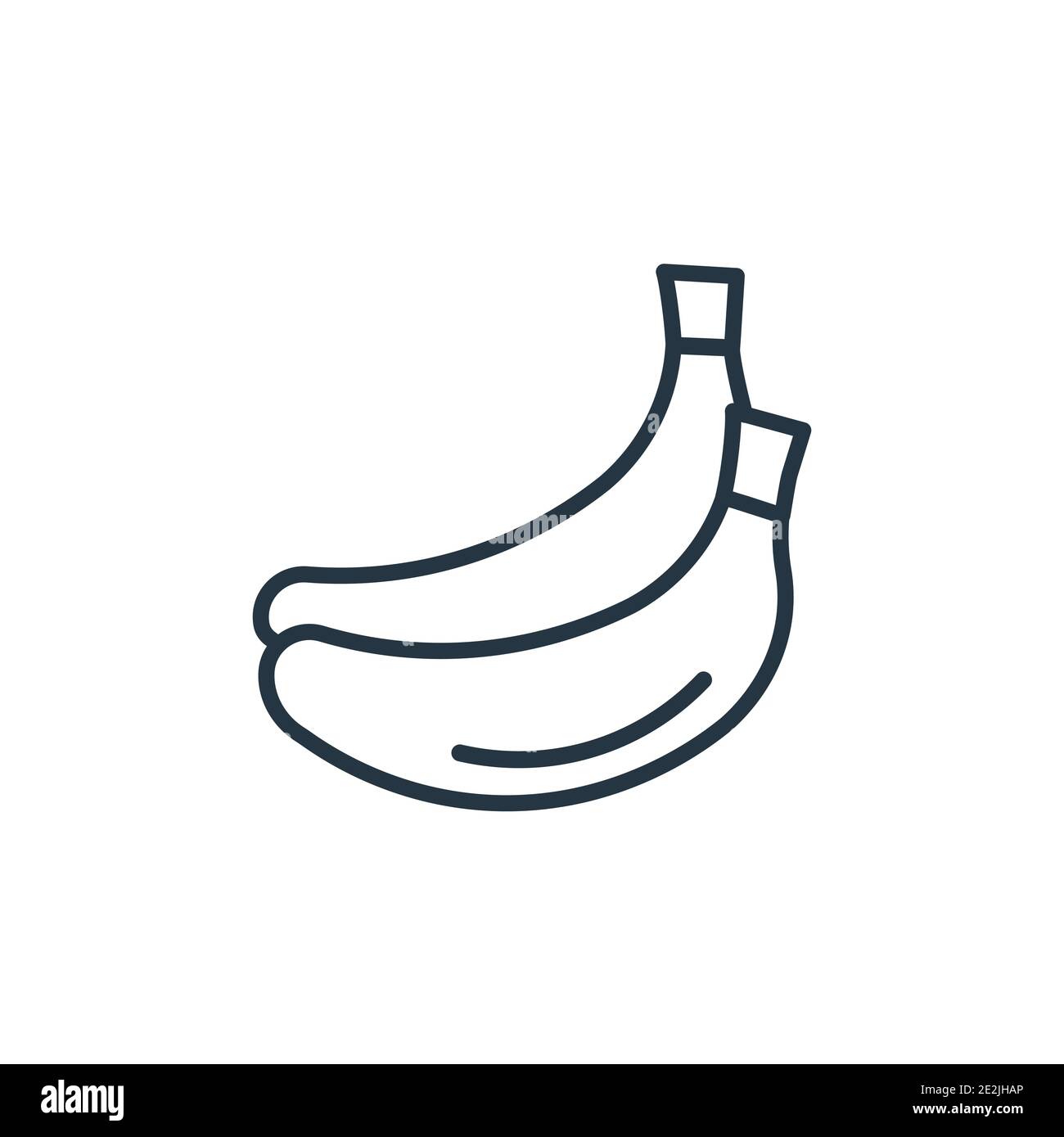 Bananas outline vector icon. Thin line black bananas icon, flat vector ...