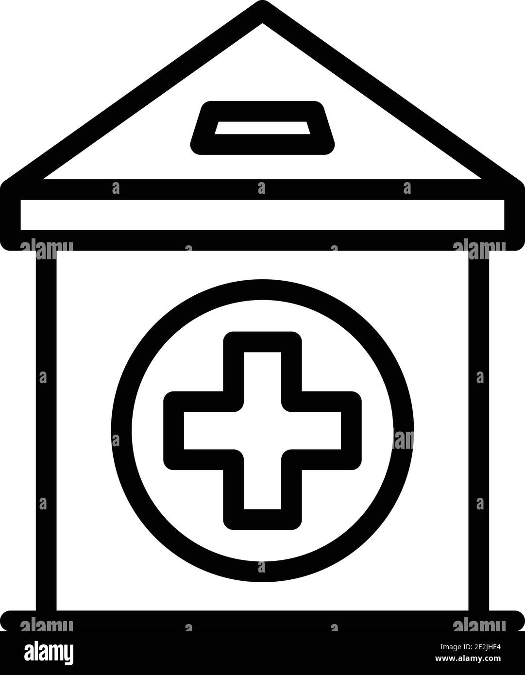 Home family doctor icon. Outline home family doctor vector icon for web ...