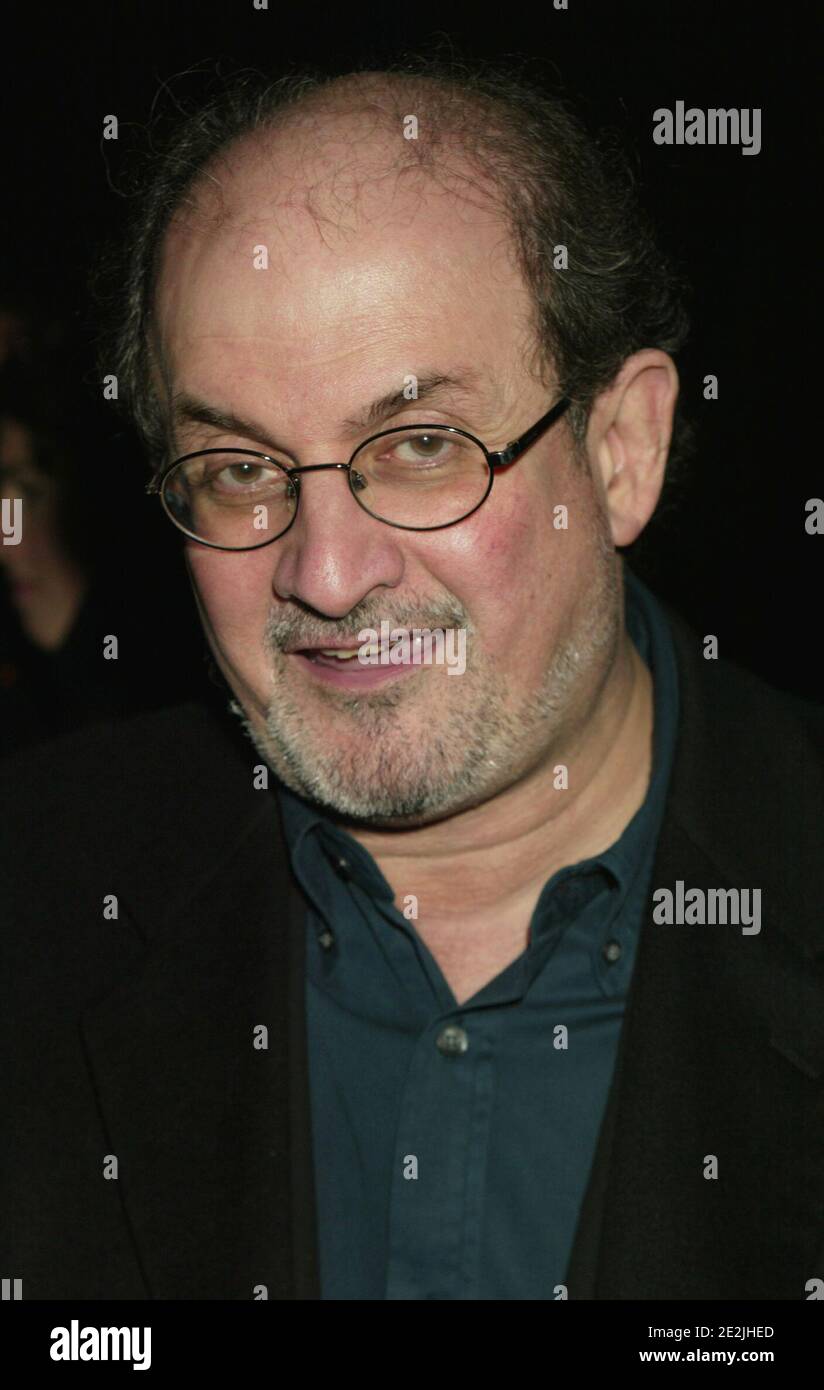 Salman Rushdie arriving at the after-party for the premiere of "In ...