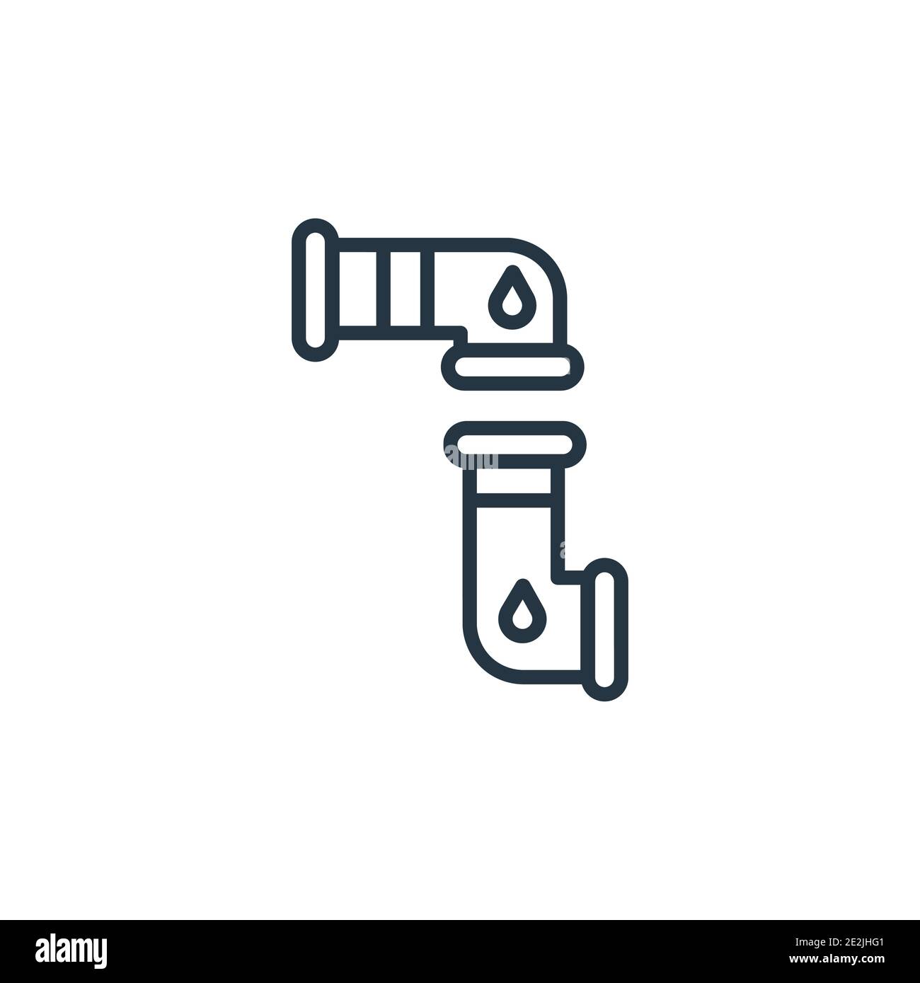 Pipes outline vector icon. Thin line black pipes icon, flat vector ...