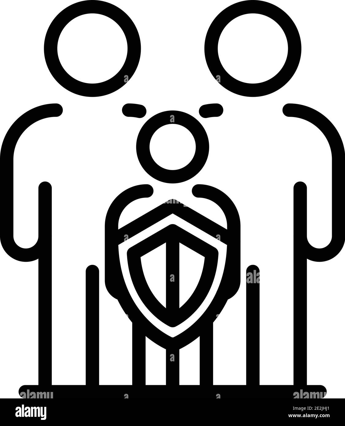 Medical protection family icon. Outline medical protection family ...