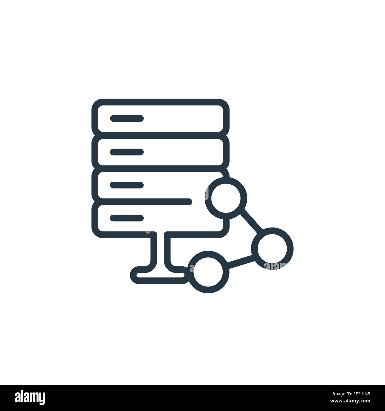 Data share outline vector icon. Thin line black data share icon, flat ...