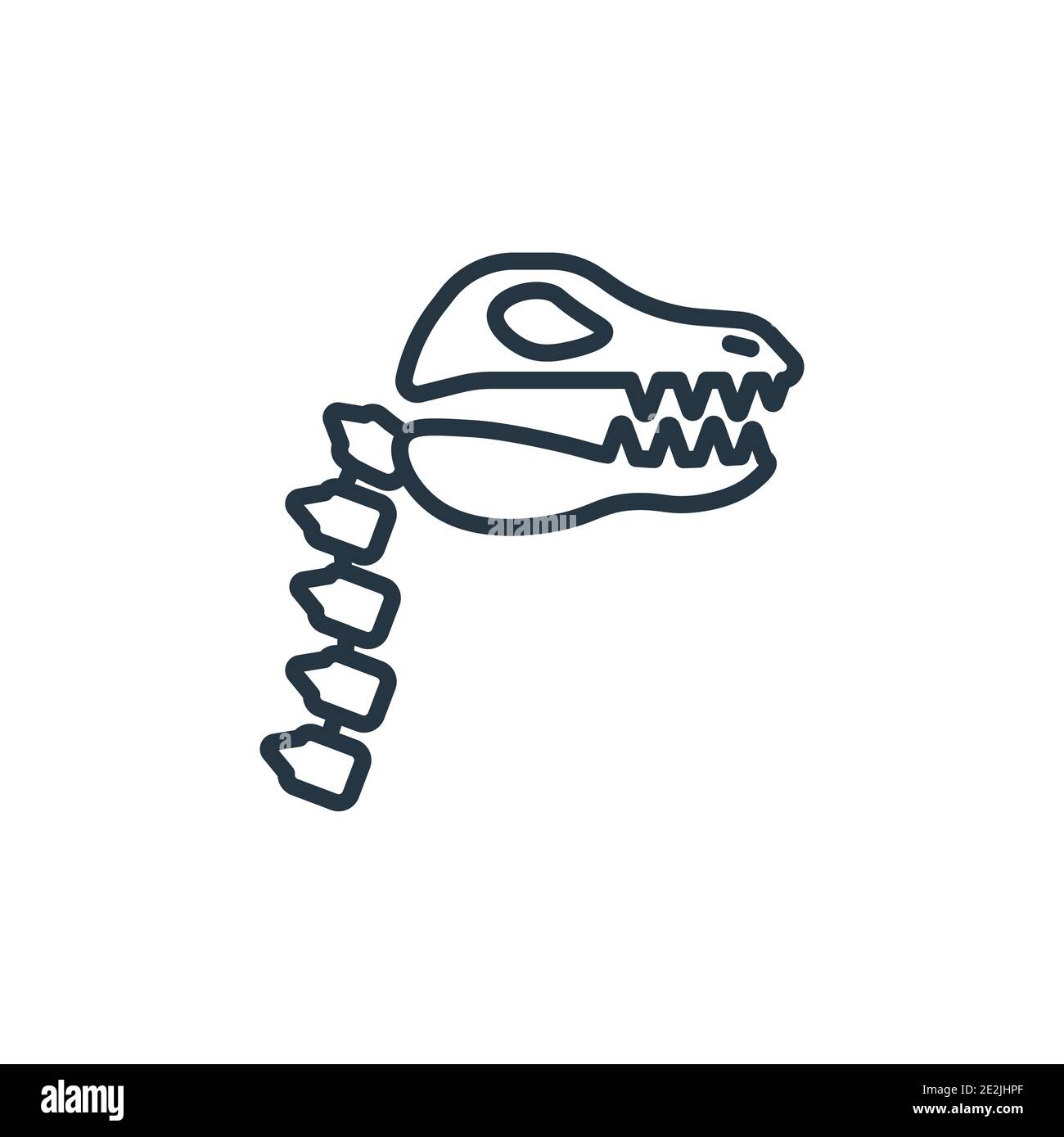 Fossil outline vector icon. Thin line black fossil icon, flat vector ...