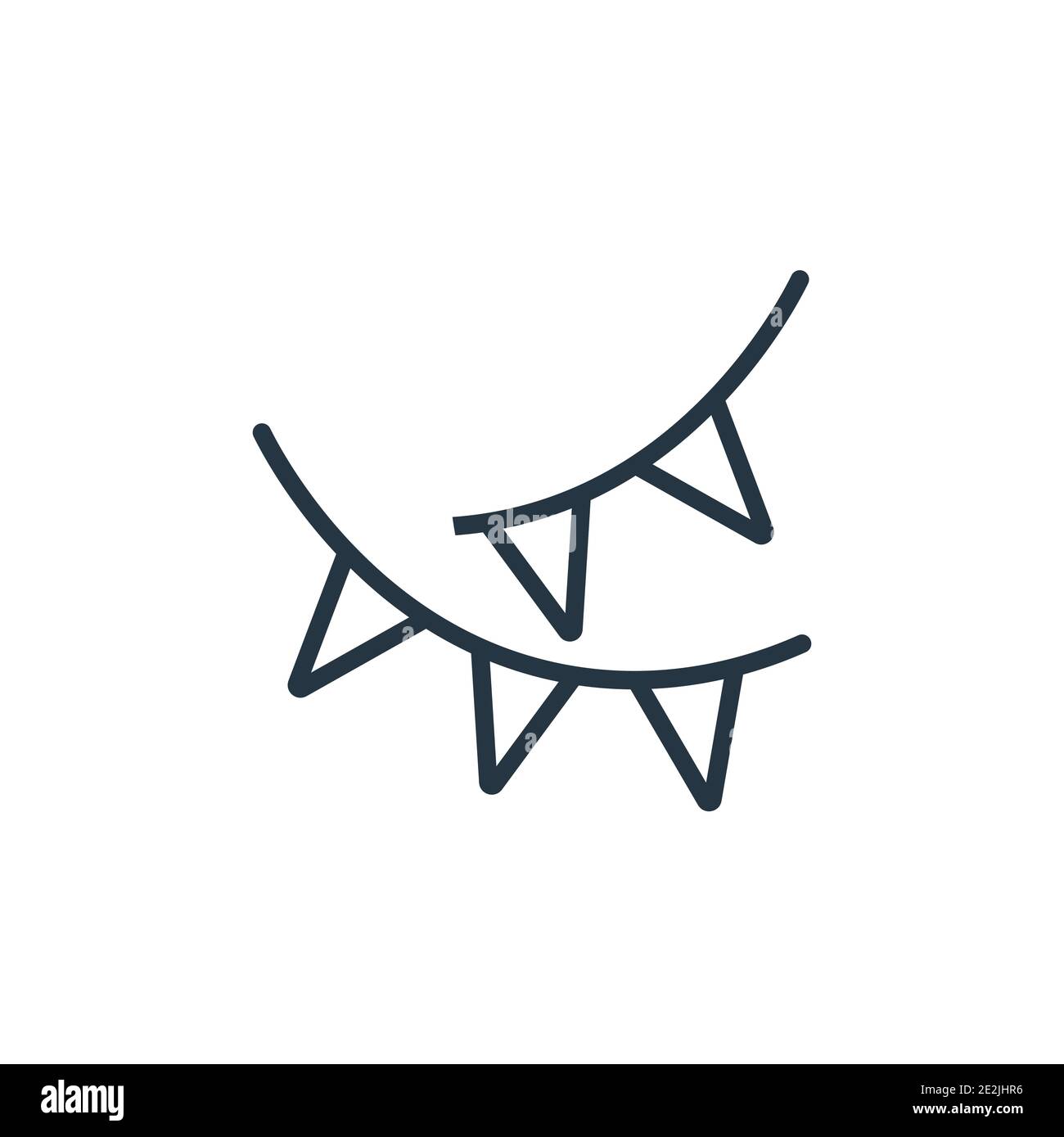 Party decoration outline vector icon. Thin line black party decoration ...