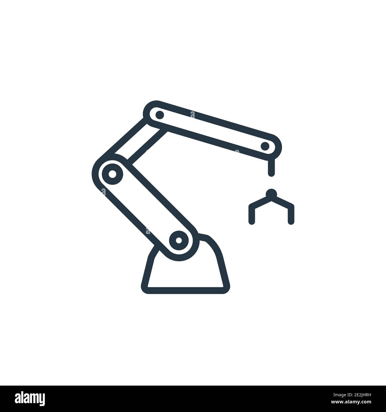 Industrial robot outline vector icon. Thin line black industrial robot ...