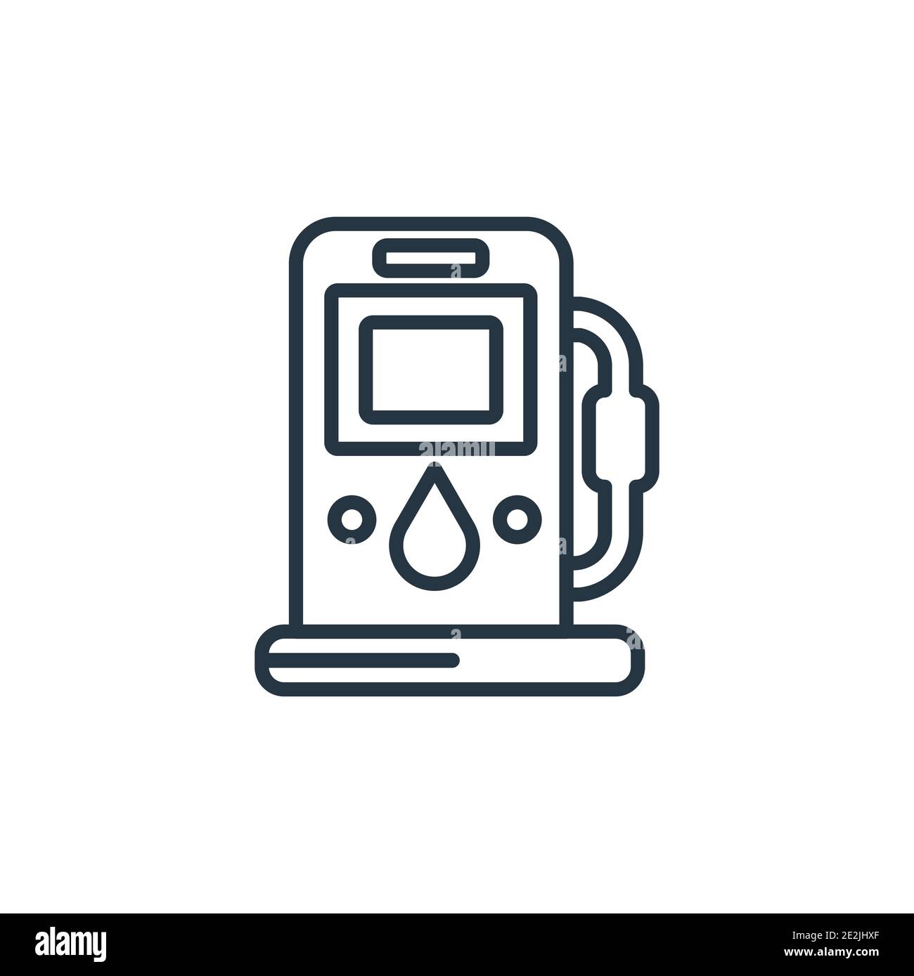 Fuel filling outline vector icon. Thin line black fuel filling icon ...