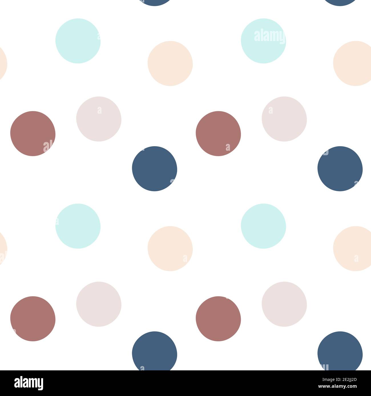 Multicolored hand drawn polka dots. Seamless pattern. Neutral colors ...
