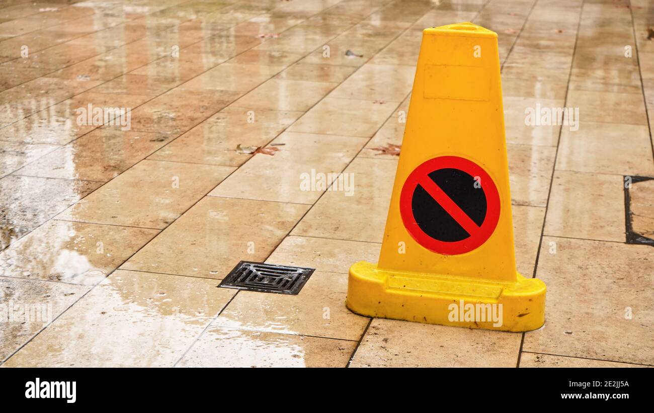 No entry cone hi-res stock photography and images - Alamy