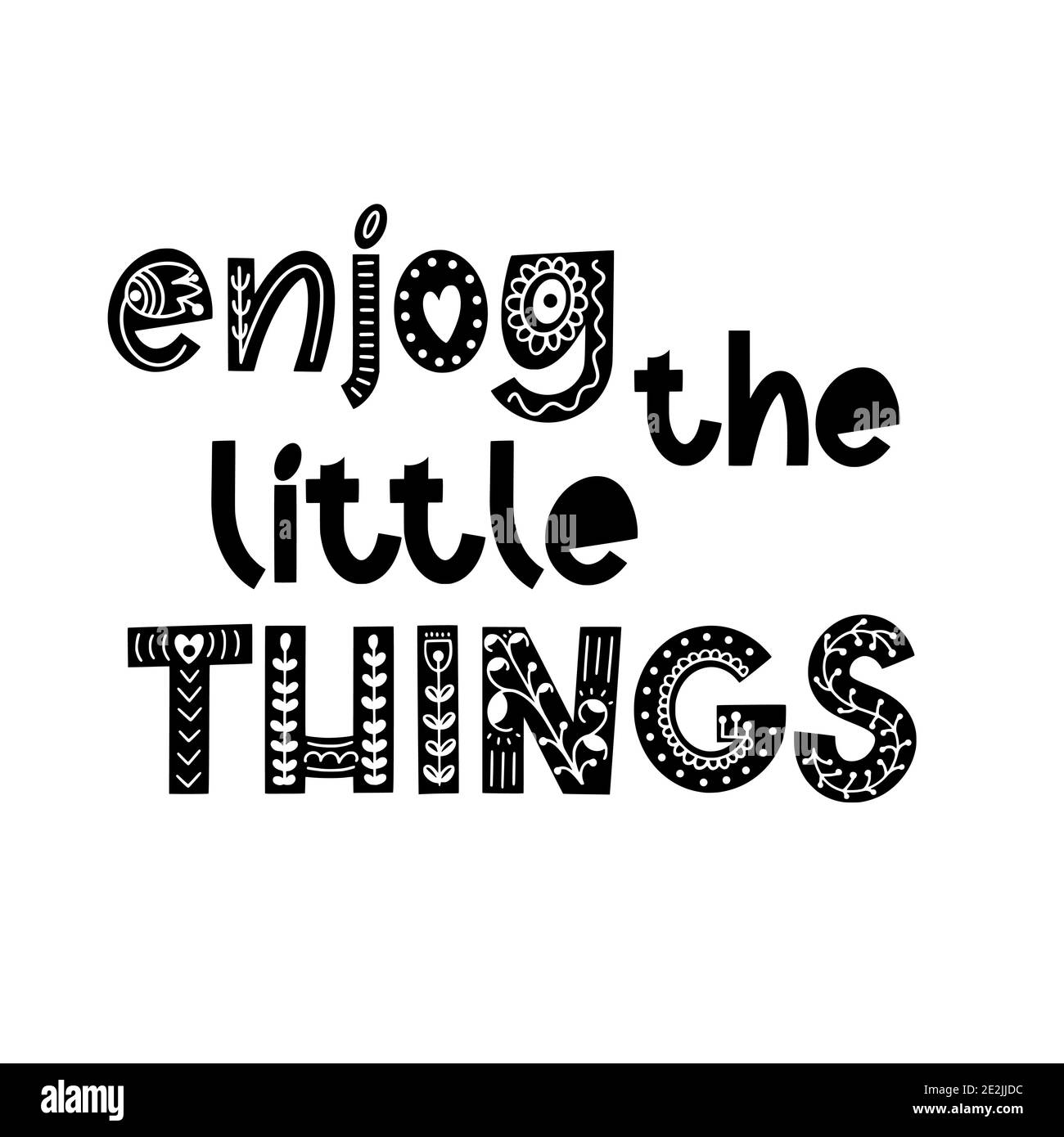 Enjoy the little things. Hand lettering typography in scandinavian ...