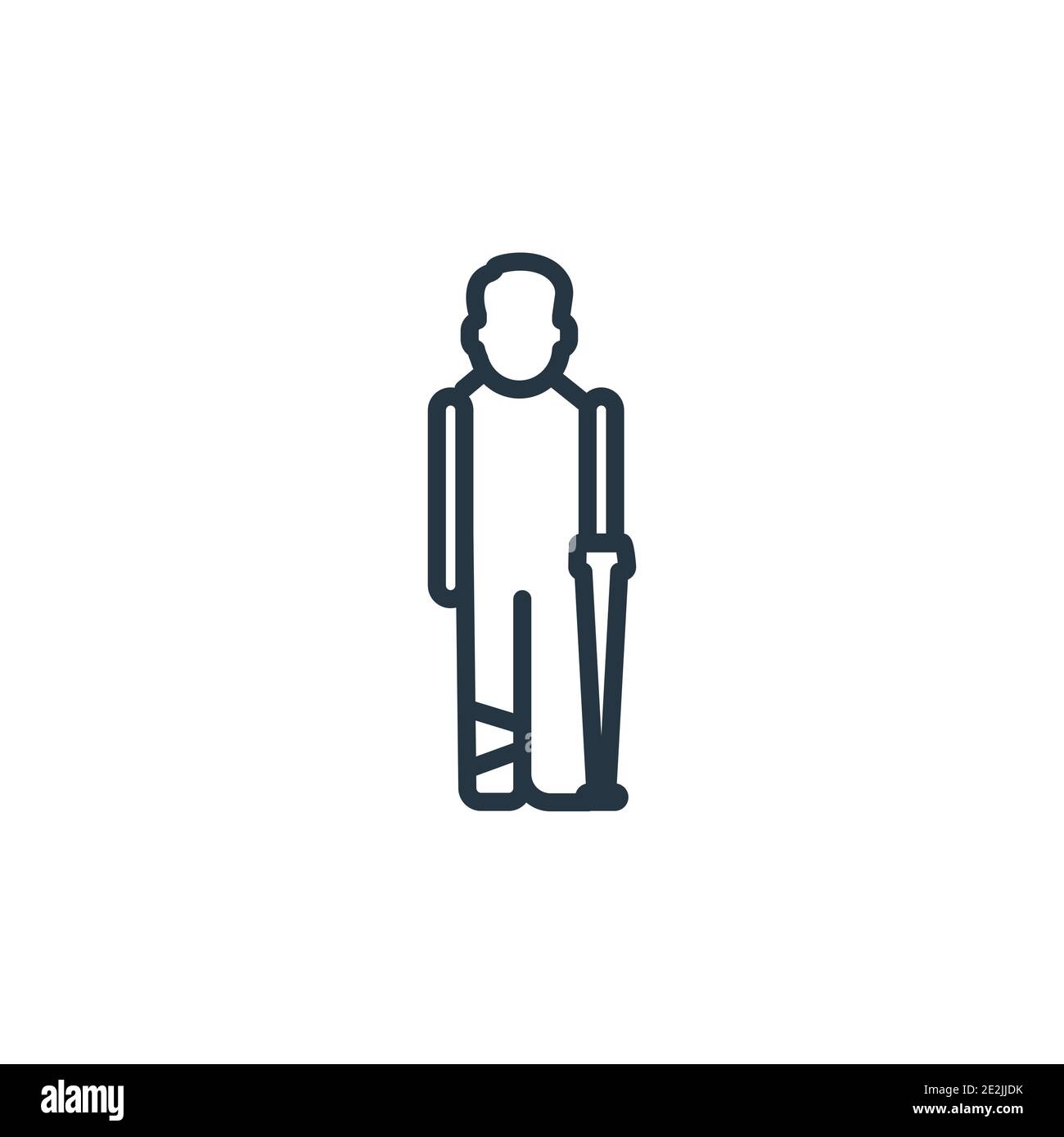 Wounded outline vector icon. Thin line black wounded icon, flat vector ...