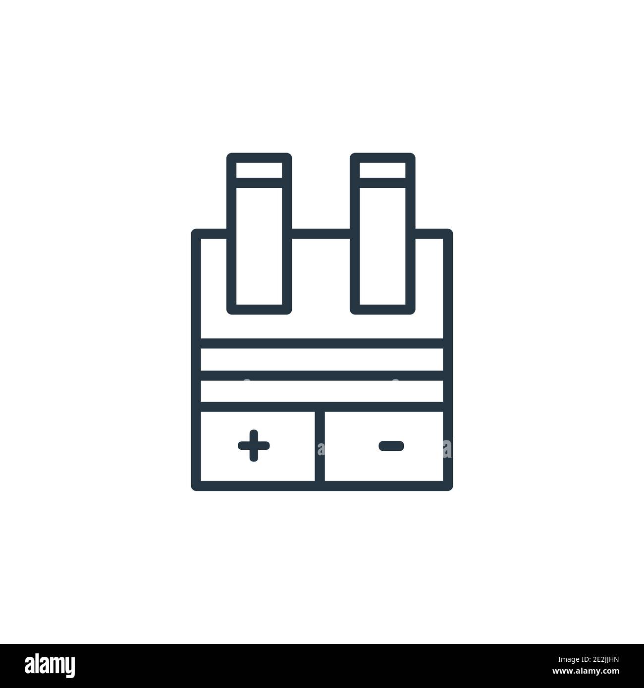 Electrolysis outline vector icon. Thin line black electrolysis icon, flat vector simple element ...