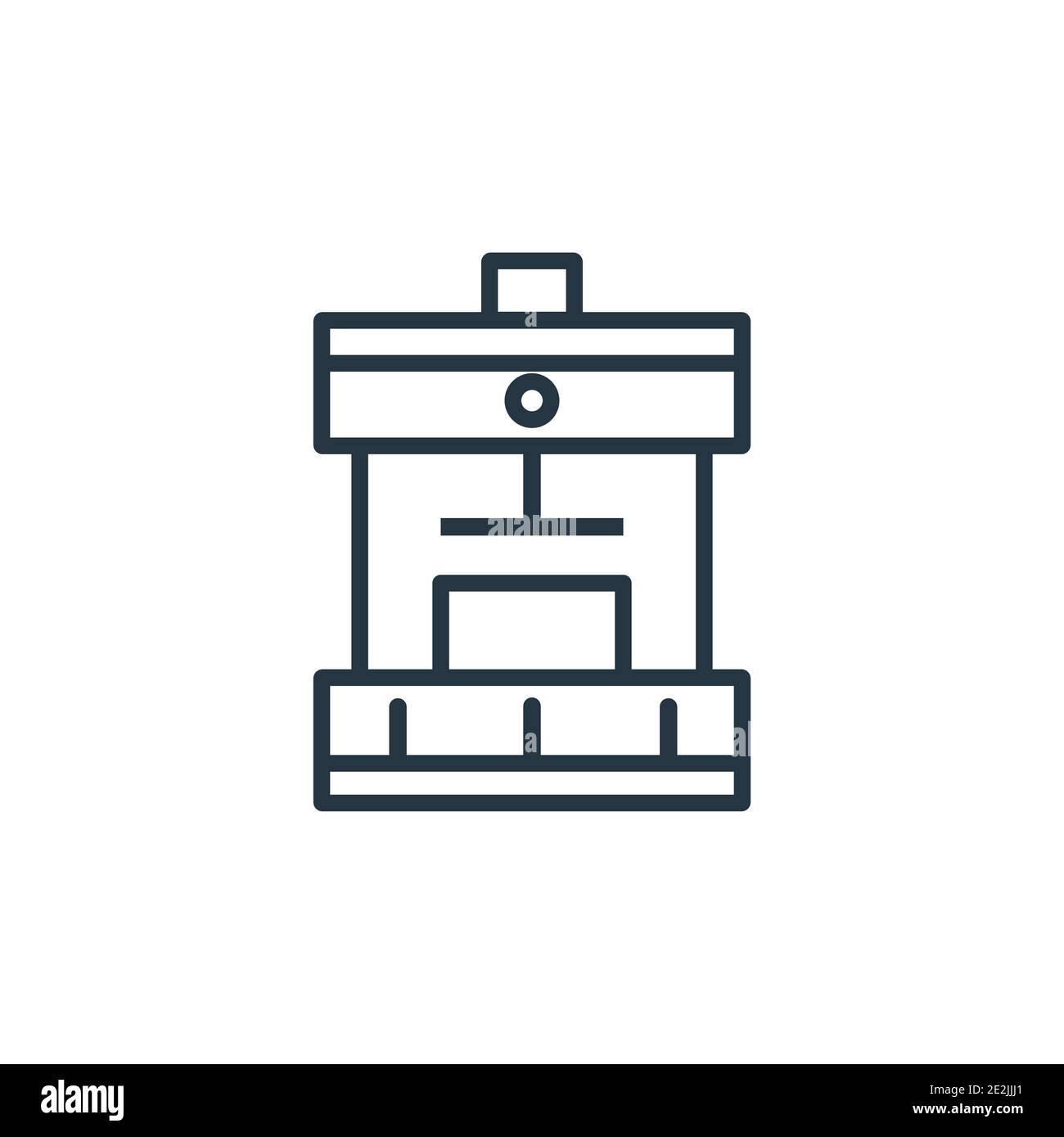 Crusher outline vector icon. Thin line black crusher icon, flat vector ...