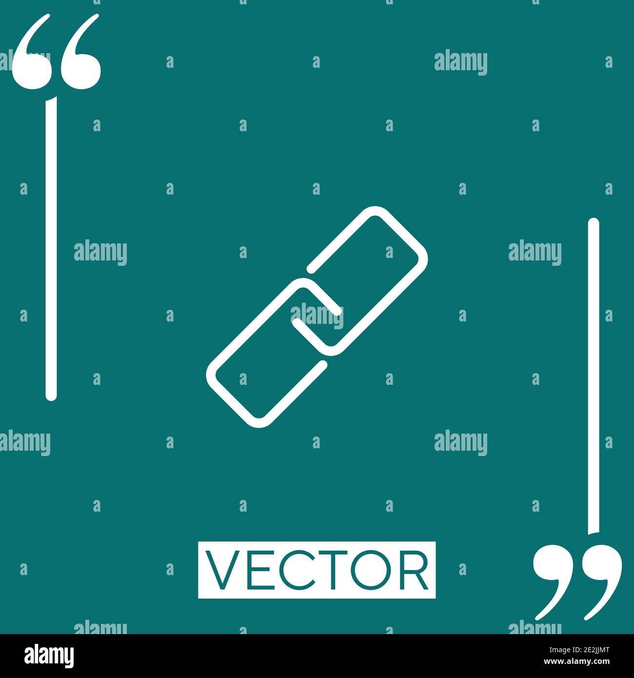 two chains link Linear icon. Editable stroke line Stock Vector Image ...