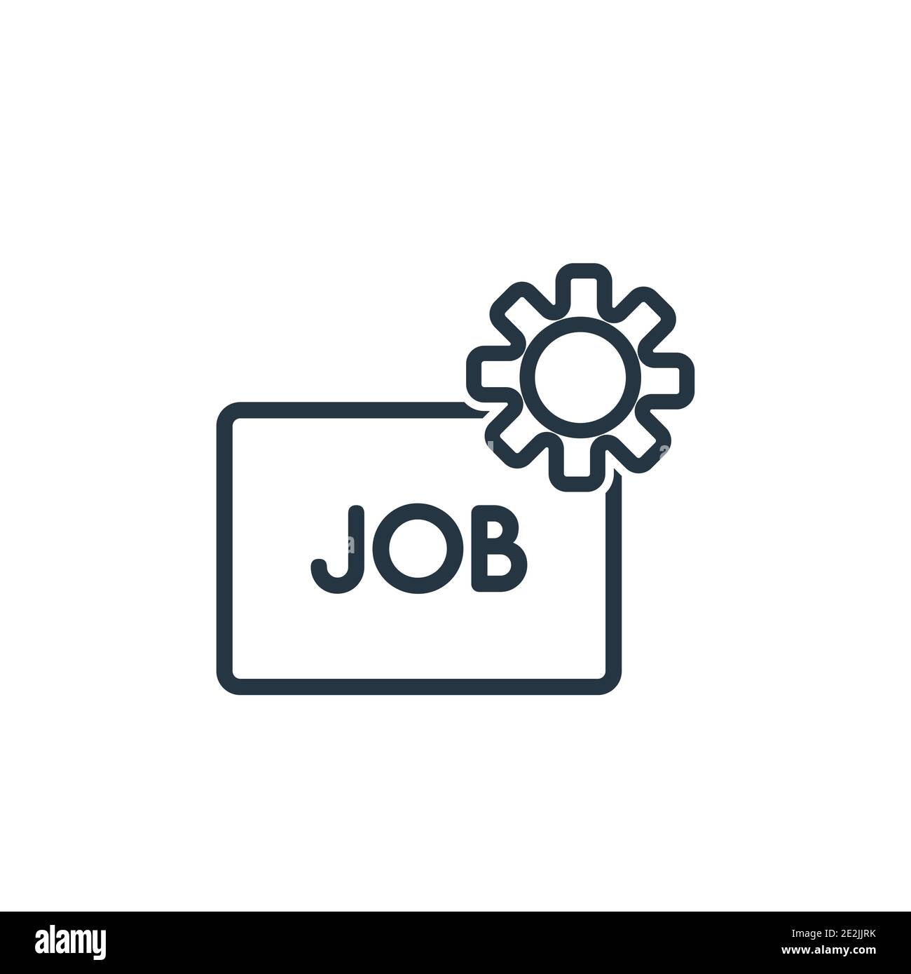 Job application outline vector icon. Thin line black job application ...