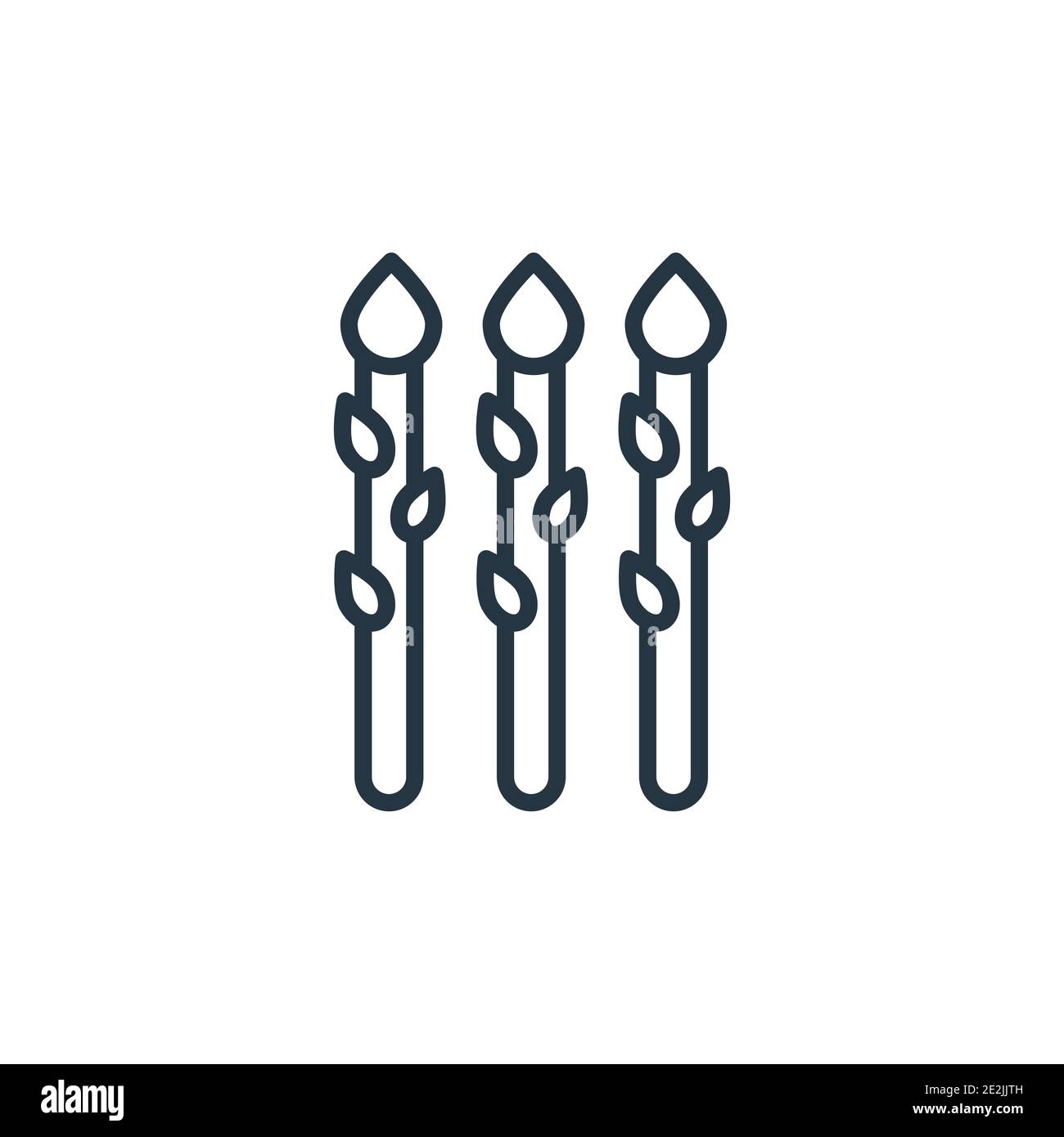 Asparagus outline vector icon. Thin line black asparagus icon, flat ...