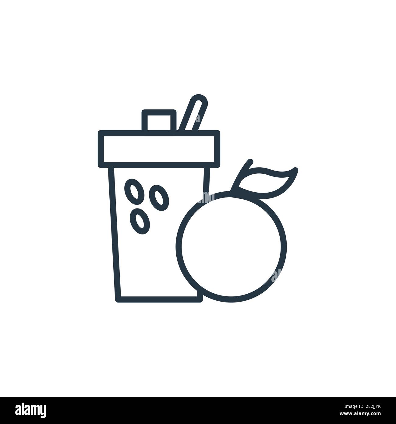 Healthy shakes outline vector icon. Thin line black healthy shakes icon ...